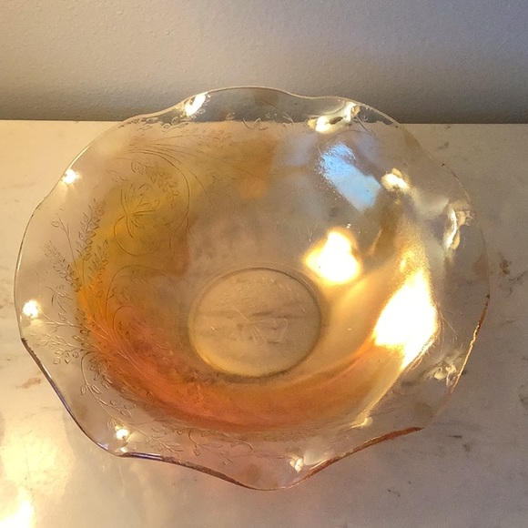 Jeannette Glass | Dining | Jeannette Floragold Aka Louisa Pattern Large ...